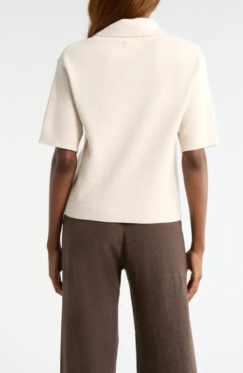 UGG Keslyn Johnny Collar Knit Polo - Sand