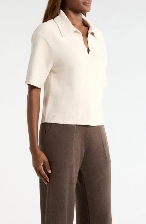 UGG Keslyn Johnny Collar Knit Polo - Sand