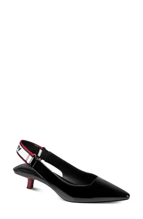 Dkny Nolene Slingback Pump - Black/ruby Red