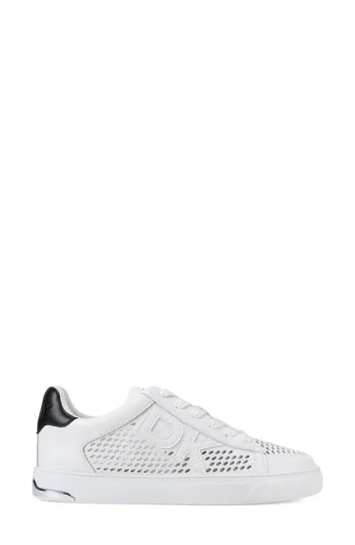 Dkny Abeni Perforated Sneakers - White/black