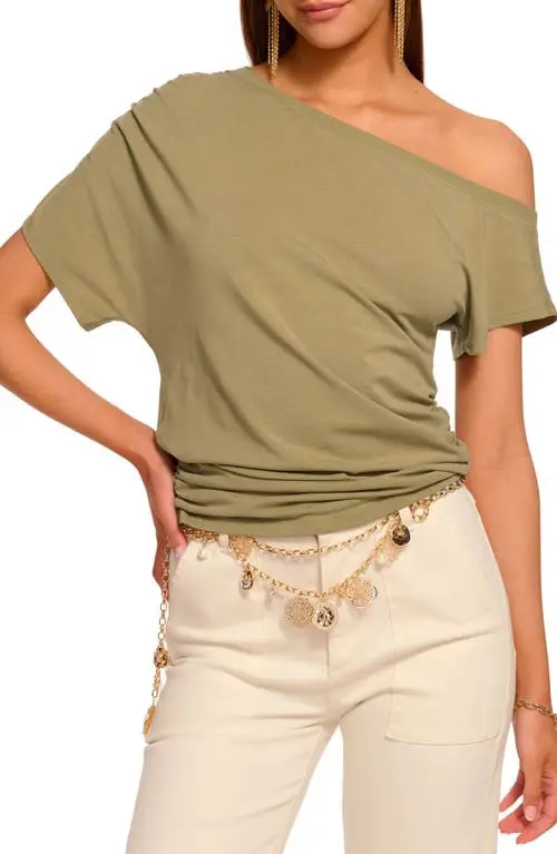 Ramy Brook Stella One-shoulder Top - Safari