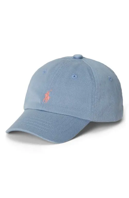 Ralph Lauren Adjustable Cotton Chino Baseball Cap - Vessel Blue