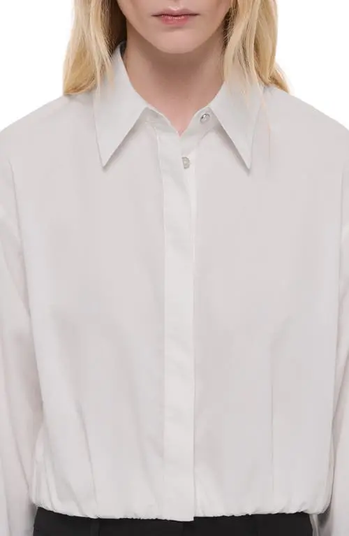 Helmut Lang Gathered Cotton Shirt