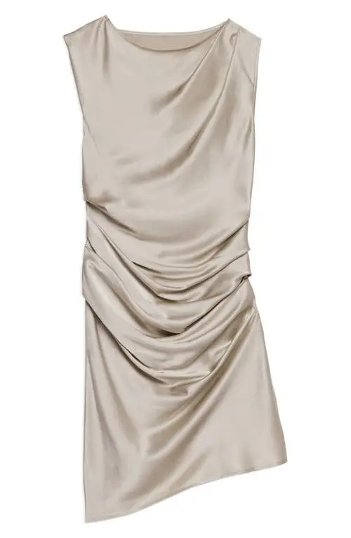 Helmut Lang Drape Sleeveless Silk Dress