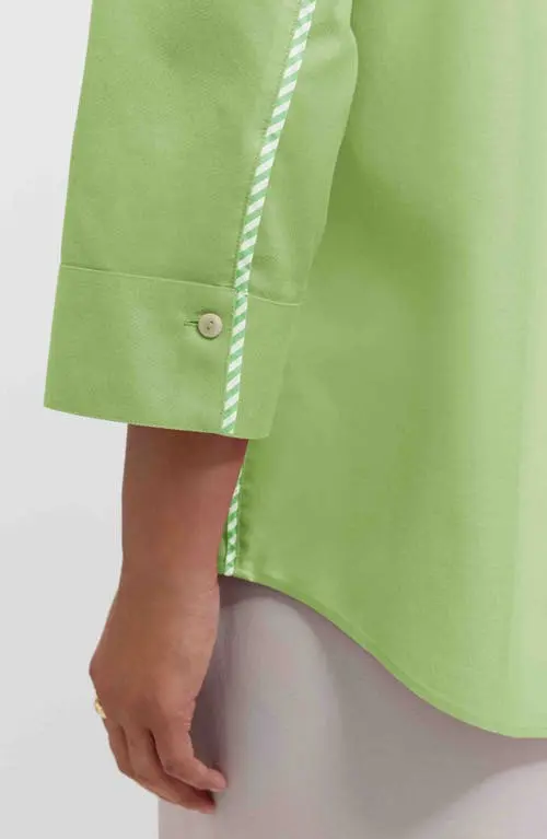 Foxcroft Marni Trim Shirt - Mojito Green