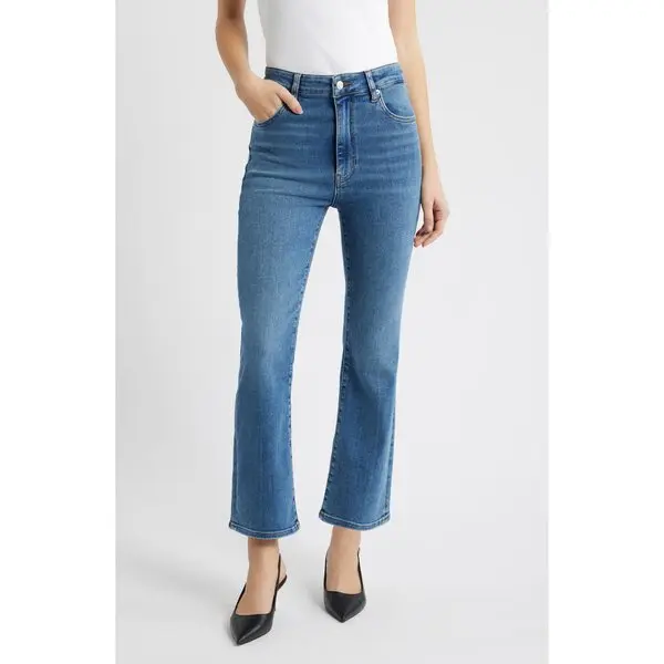 FRAME The Reboot High Waist Crop Bootcut Jeans - Crest