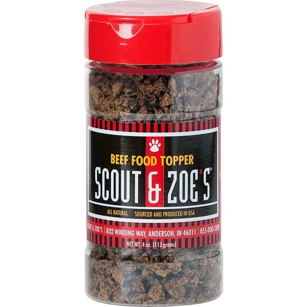 SCOUT & ZOE'S Pet Food Topper, Beef, 4oz Bottle, Dogs & Cats - Multicolored