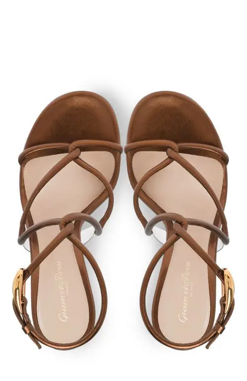 GIANVITO ROSSI Jungle Mamba 85 Sandals - Metallic Brown