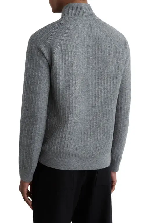 REISS Aldershot Rib Half Zip Sweater