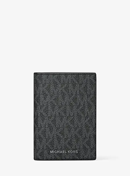 Michael Kors Hudson Signature Logo Bi-fold Card Case - Black