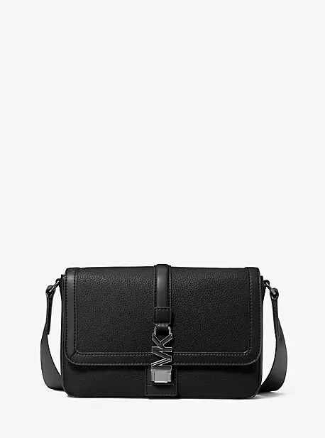 Michael Kors Ezra Mini Pebbled Leather Crossbody Bag - Black