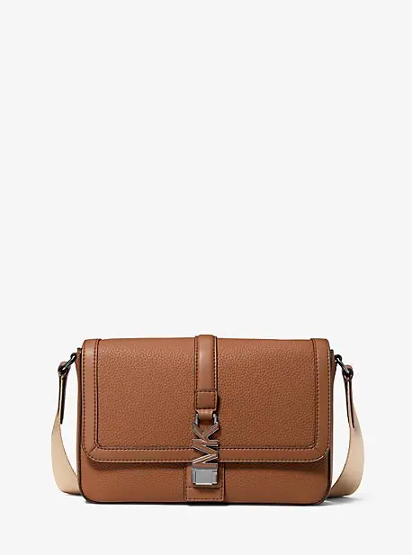 Michael Kors Ezra Mini Pebbled Leather Crossbody Bag - Brown