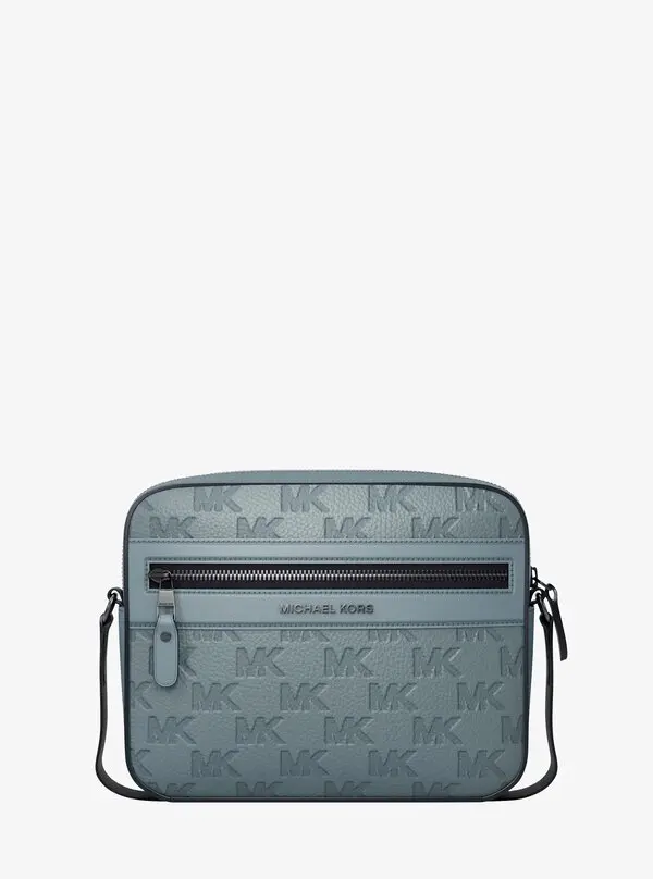 Michael Kors Jet Set Embossed Leather Crossbody Bag - Blue