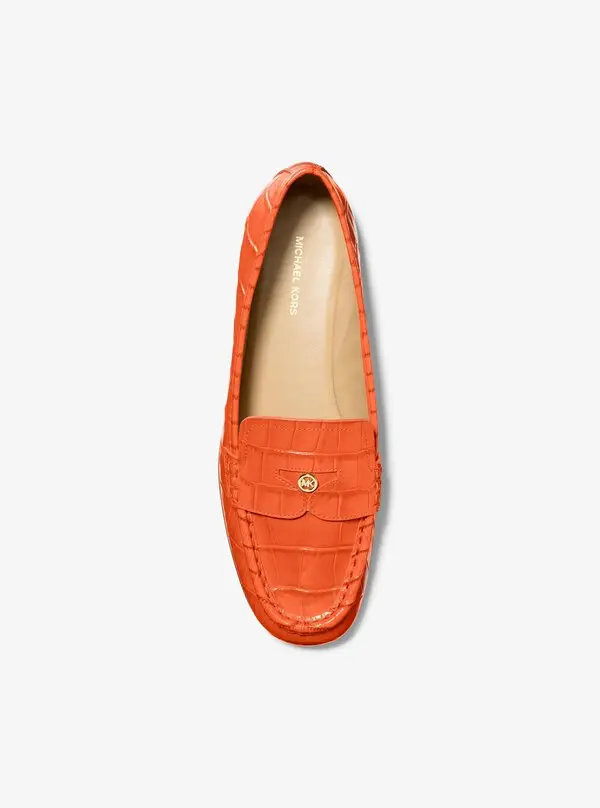 Michael Kors Jennings Crocodile Embossed Leather Loafer