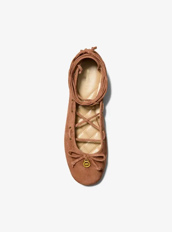 Michael Kors Shae Suede Ballet Flat - Brown