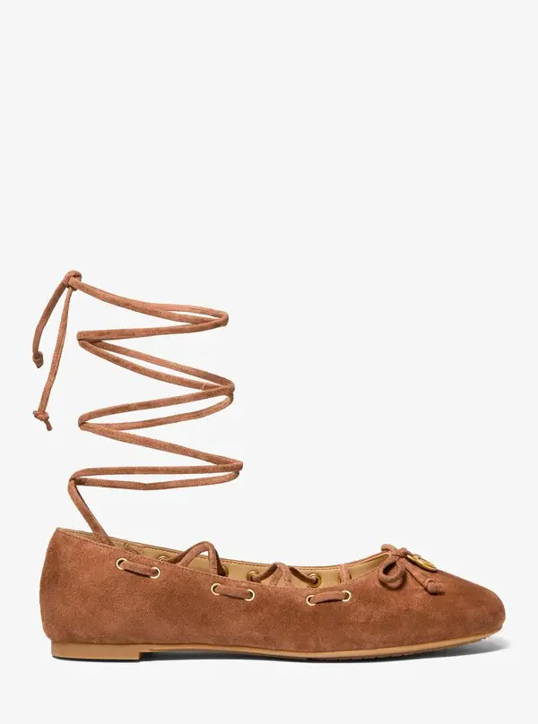 Michael Kors Shae Suede Ballet Flat - Brown