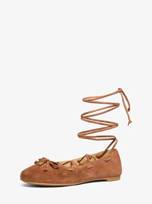 Michael Kors Shae Suede Ballet Flat - Brown