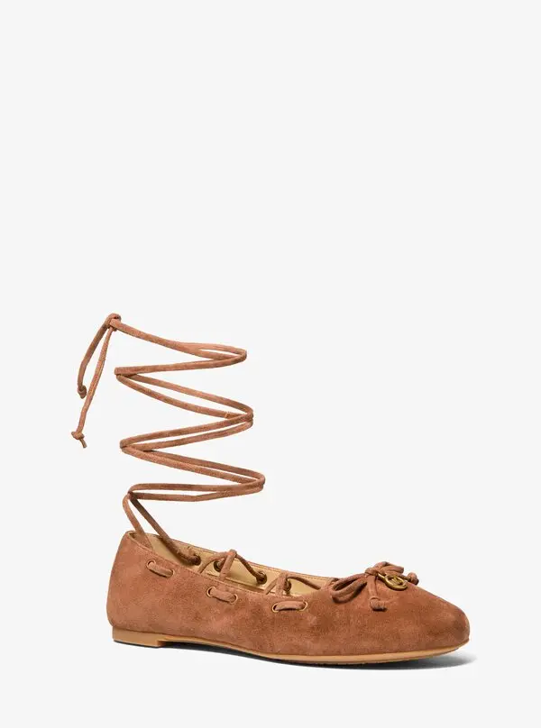 Michael Kors Shae Suede Ballet Flat - Brown