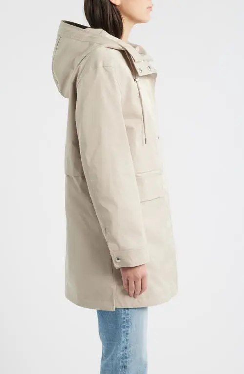 Sam Edelman Water Repellent Hooded Longline Jacket