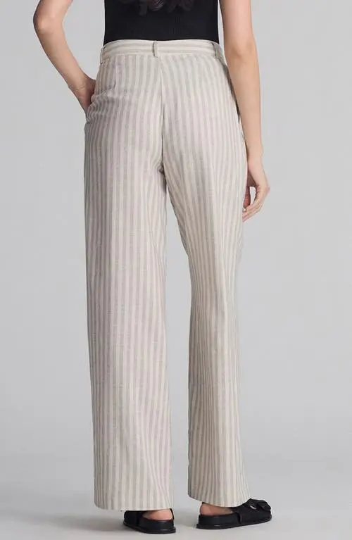 MAVI Pleated Stripe Wide Leg Pants