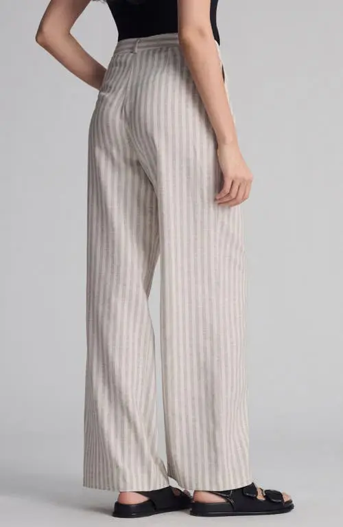 MAVI Pleated Stripe Wide Leg Pants