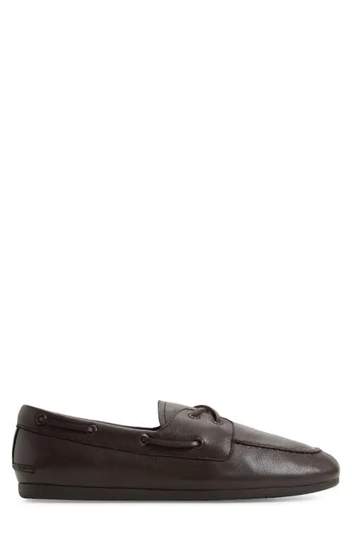 Sperry Slim 2-eye Boat Shoe - Dark Brown