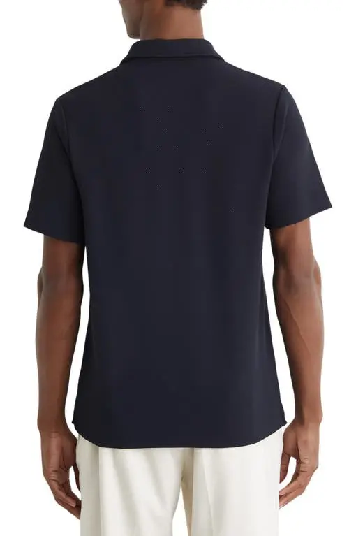 REISS Kennedy Textured Polo - Navy