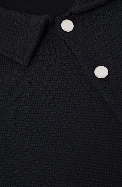 REISS Kennedy Textured Polo - Navy