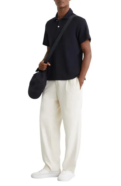 REISS Kennedy Textured Polo - Navy