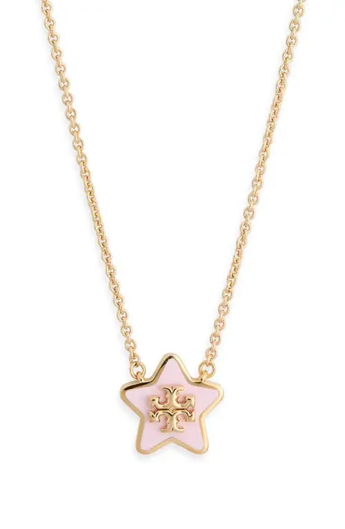 Tory Burch Forget Me Not Necklace - Tory Gold/pink Snow