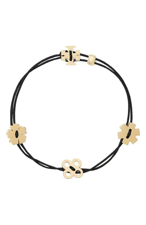 Tory Burch Forget Me Not Cord Bracelet - Black