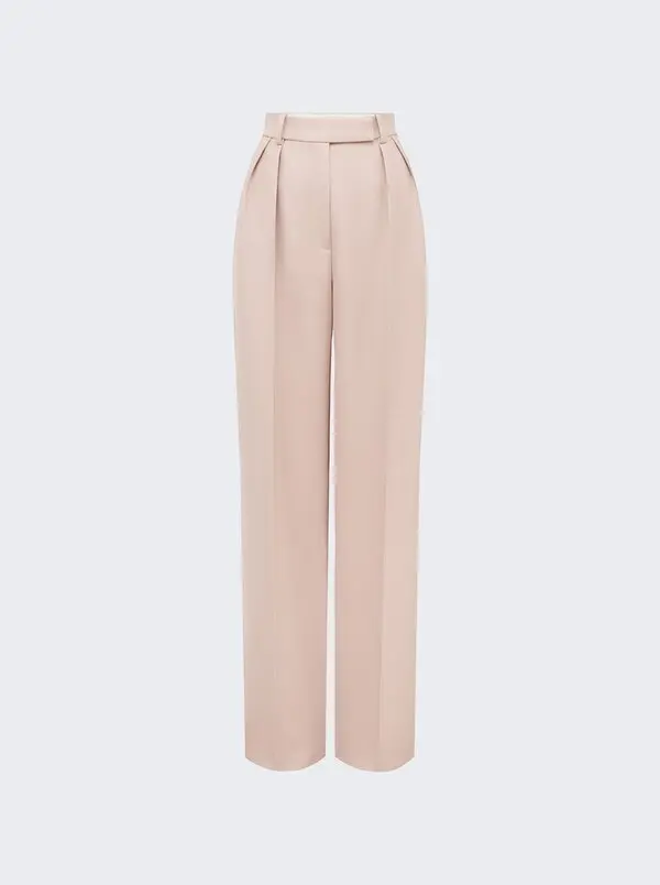 Alex Perry Suiting Wide-leg Tapered Trousers - Pink