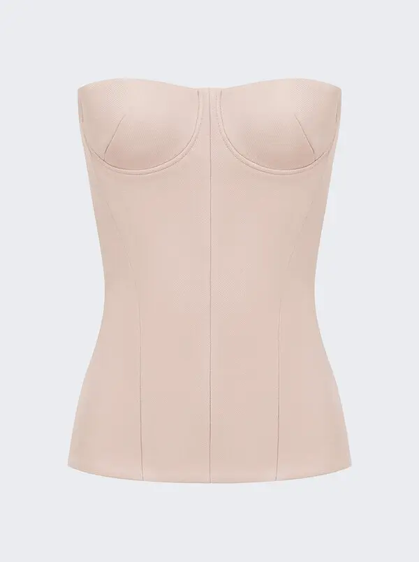 Alex Perry Longline Cupped Corset Top - Pink