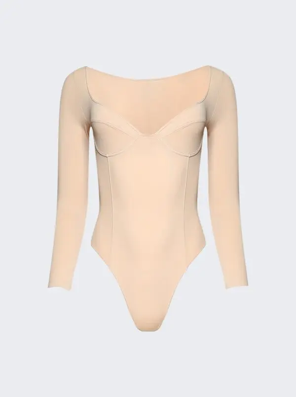 Vetements Decolette Bodysuit - Tan
