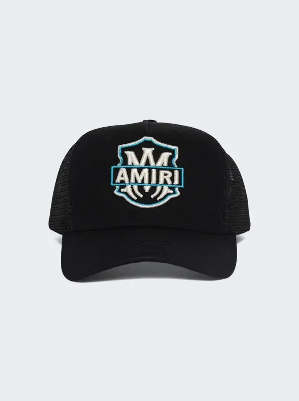 Amiri Ma Emblem Trucker Hat - Black