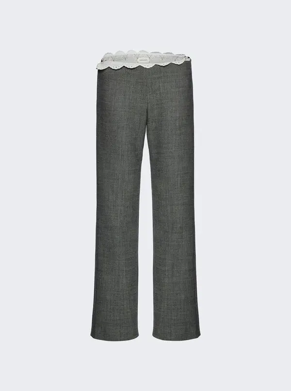 Magda Butrym Low-rise Straight Leg Trousers - Grey