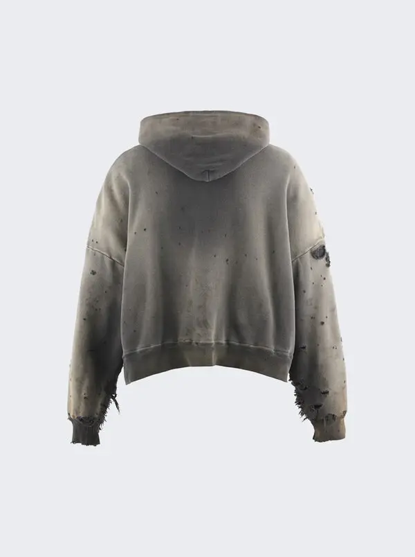 SAINT MXXXXXX Double Face Destroyed Zip-up Hoodie