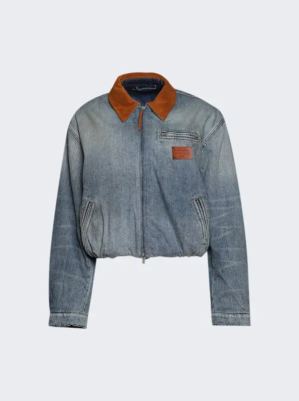 Acne Studios Denim Bomber Jacket - Blue