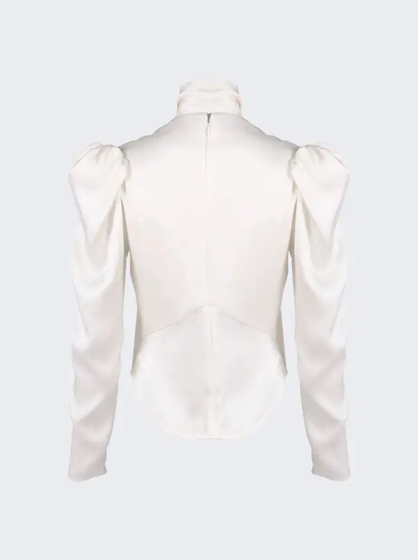 THE IRISH TWIN Long Sleeve Silk Blouse