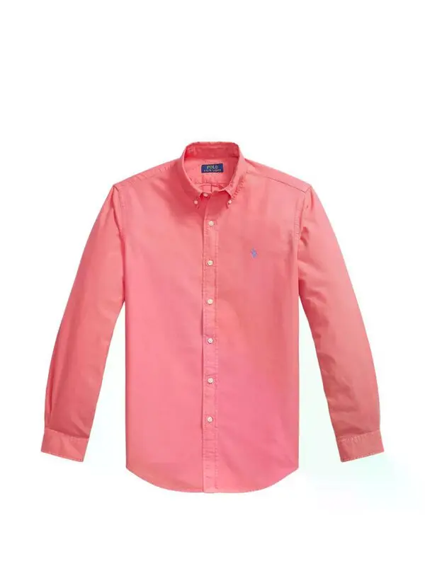 Polo Ralph Lauren Embroidered Custom Fit Oxford Shirt - Pink