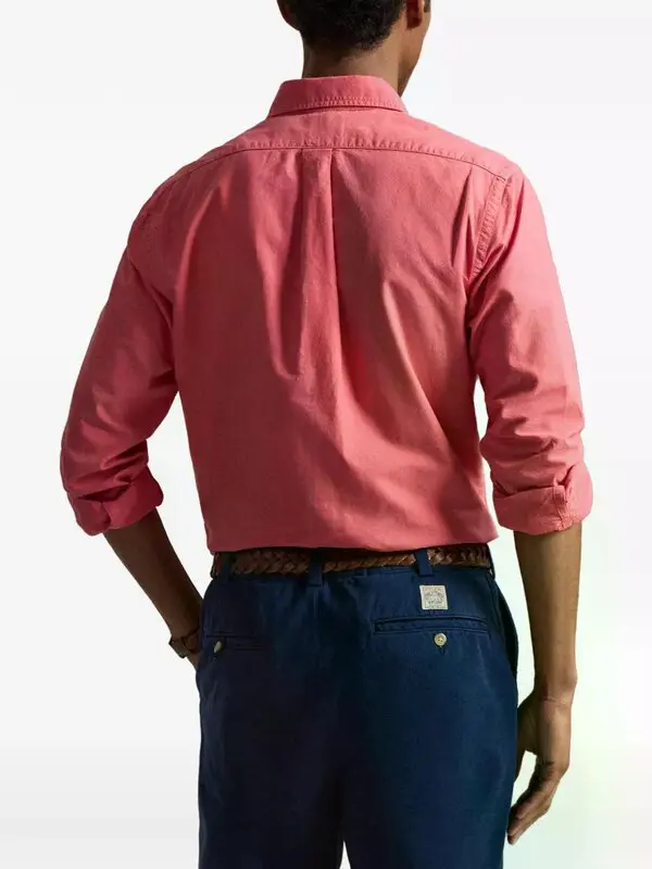 Polo Ralph Lauren Embroidered Custom Fit Oxford Shirt - Pink