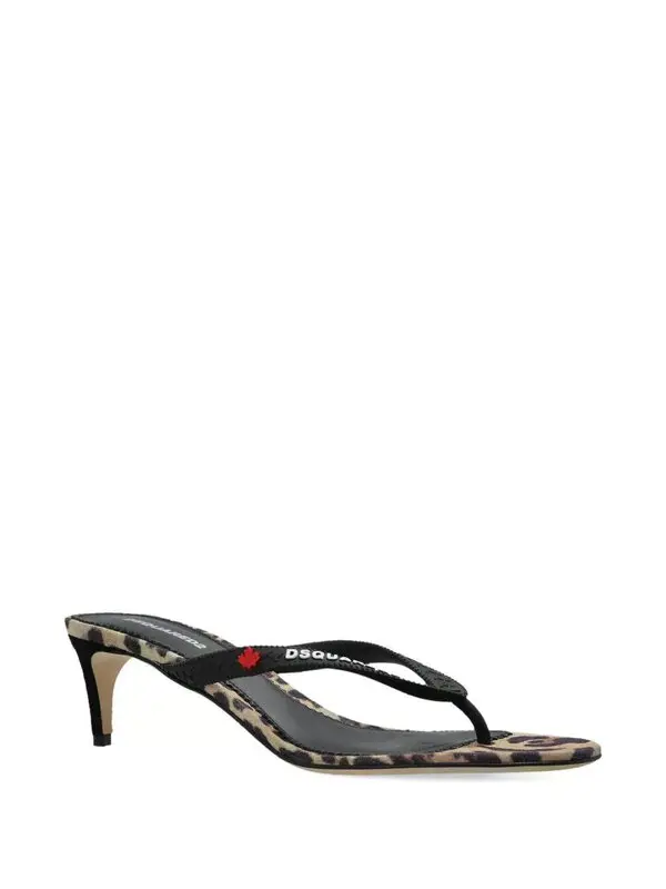 Dsquared2 Leopard Print Heeled Sandals