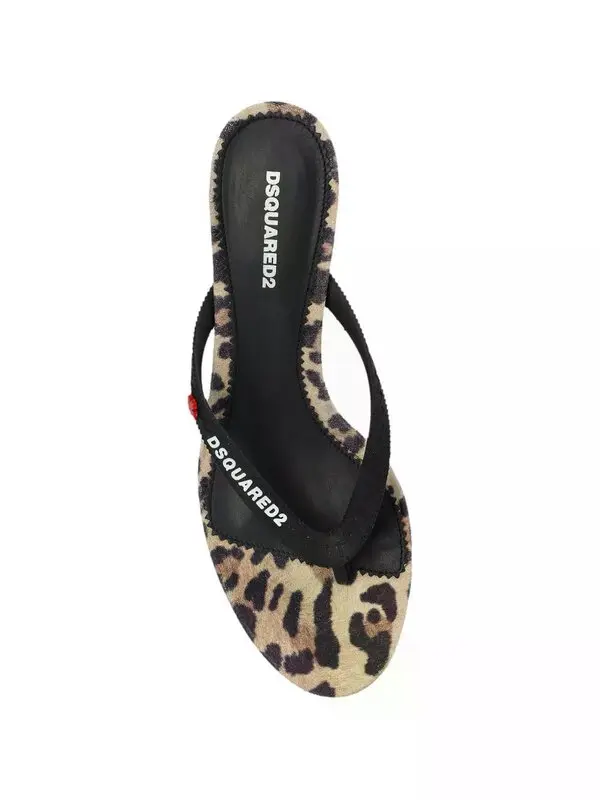 Dsquared2 Leopard Print Heeled Sandals