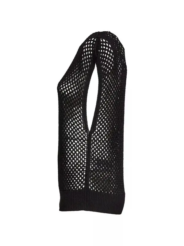 DONDUP Round-neck Openwork Gilet