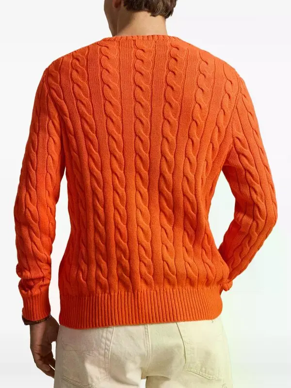 Polo Ralph Lauren Cable-knit Embroidered Sweater - Orange