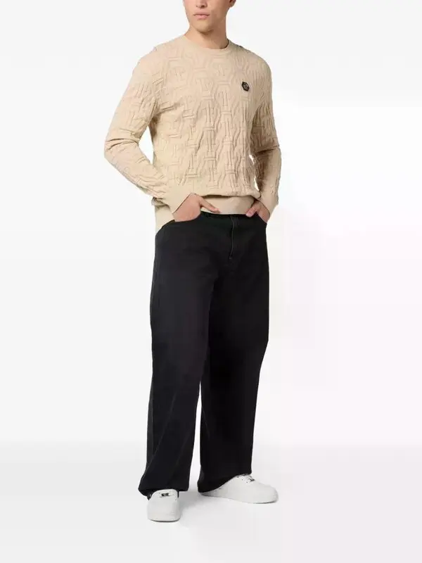 Philipp Plein Monogram Pattern Sweater - Neutrals