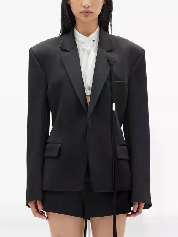 ANN DEMEULEMEESTER Floral-appliqué Fitted Jacket
