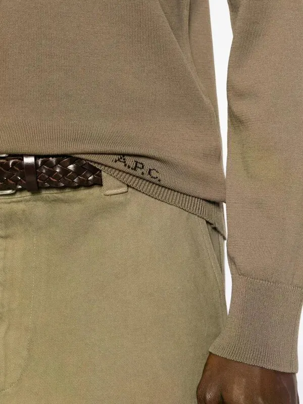A.p.c. Embroidered Crewneck Sweatshirt - Brown