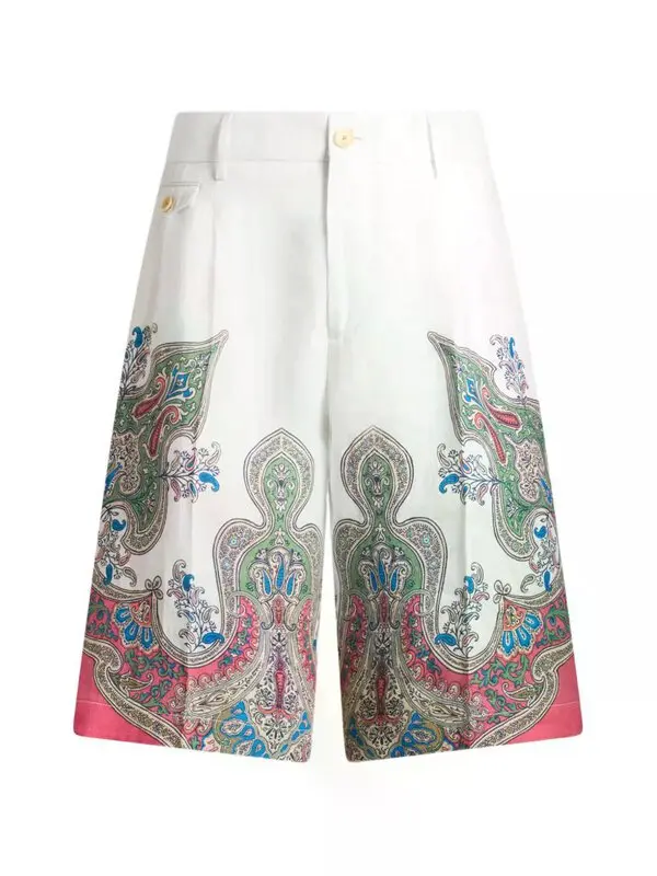 Etro Paisley-print Shorts - White