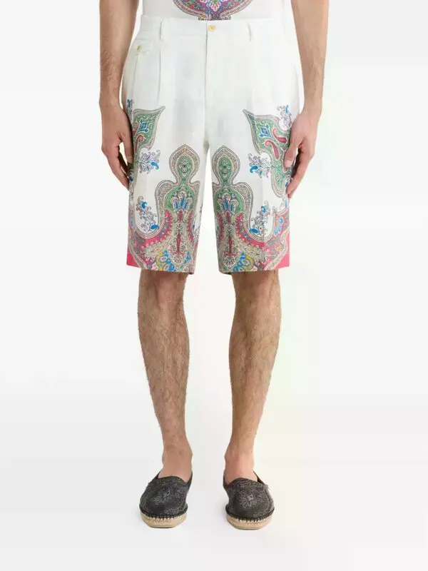 Etro Paisley-print Shorts - White